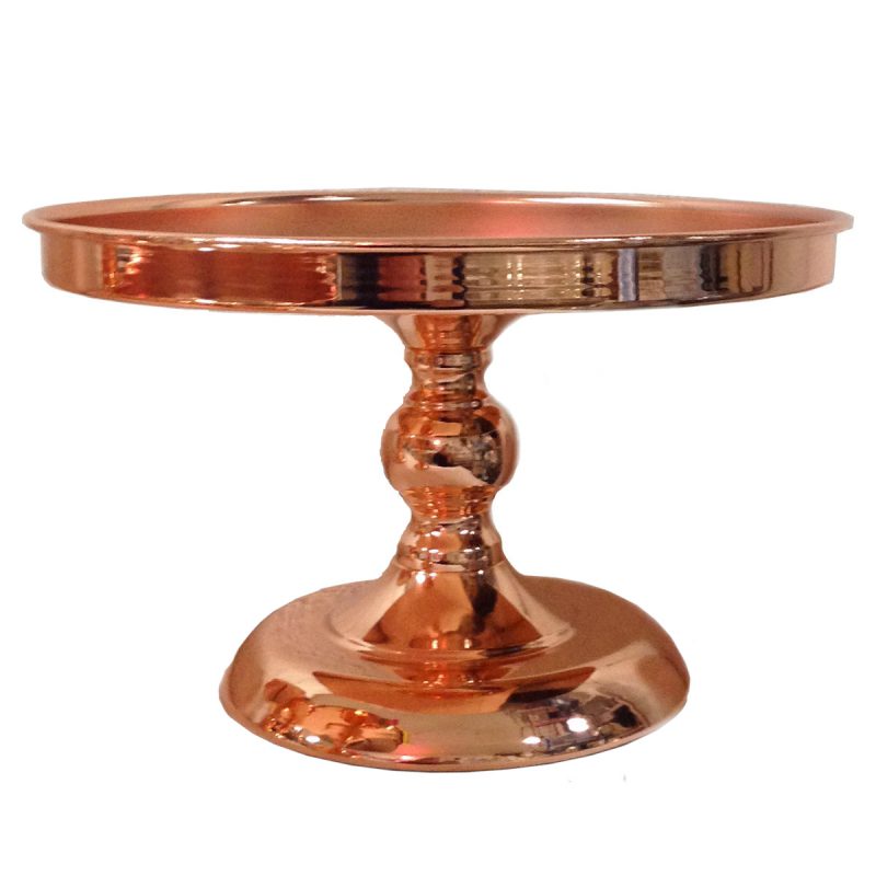 ROSE GOLD CAKE STAND WITH MIRRORED BASE | Styled Event Hire