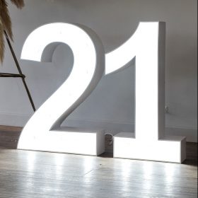 21 light up numbers for a 21st Party in Melbourne