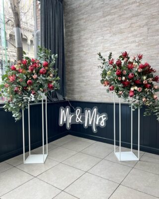 White Tall Metal Stands for weddings, ceremonies & birthdays | Styled ...
