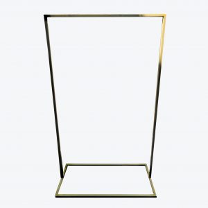 Gold Metal Frame Stand for Event Signage in Melbourne | Styled Event Hire