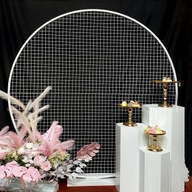 WHITE MESH ARCH BACKDROP | Styled Event Hire